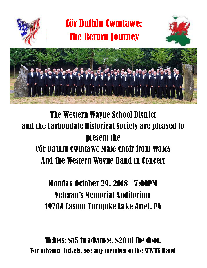Côr Dathlu Cwmtawe: The Return Journey | Western Wayne School District ...