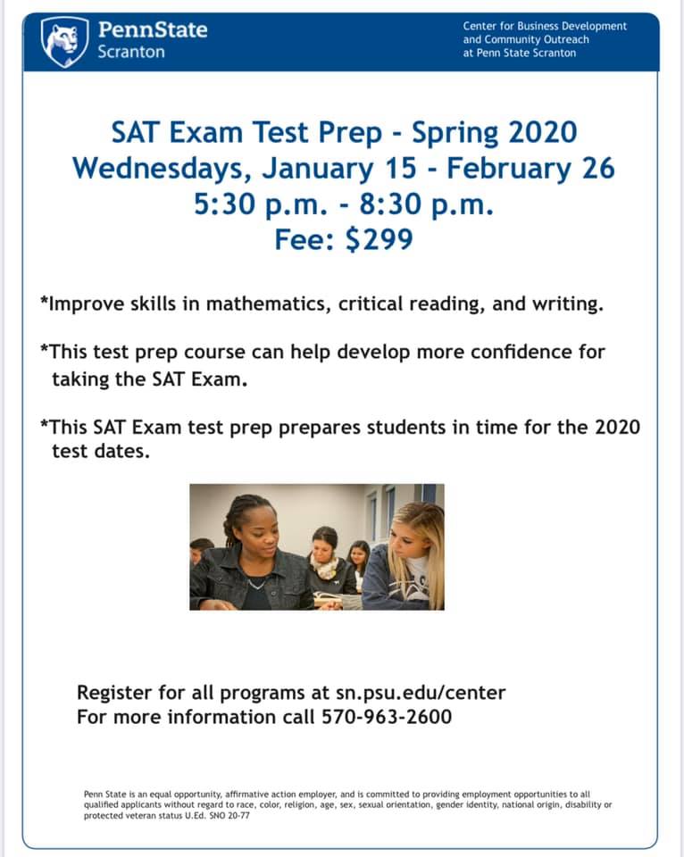 SAT Prep Course at PSU-Scranton | Western Wayne School District | Lake ...